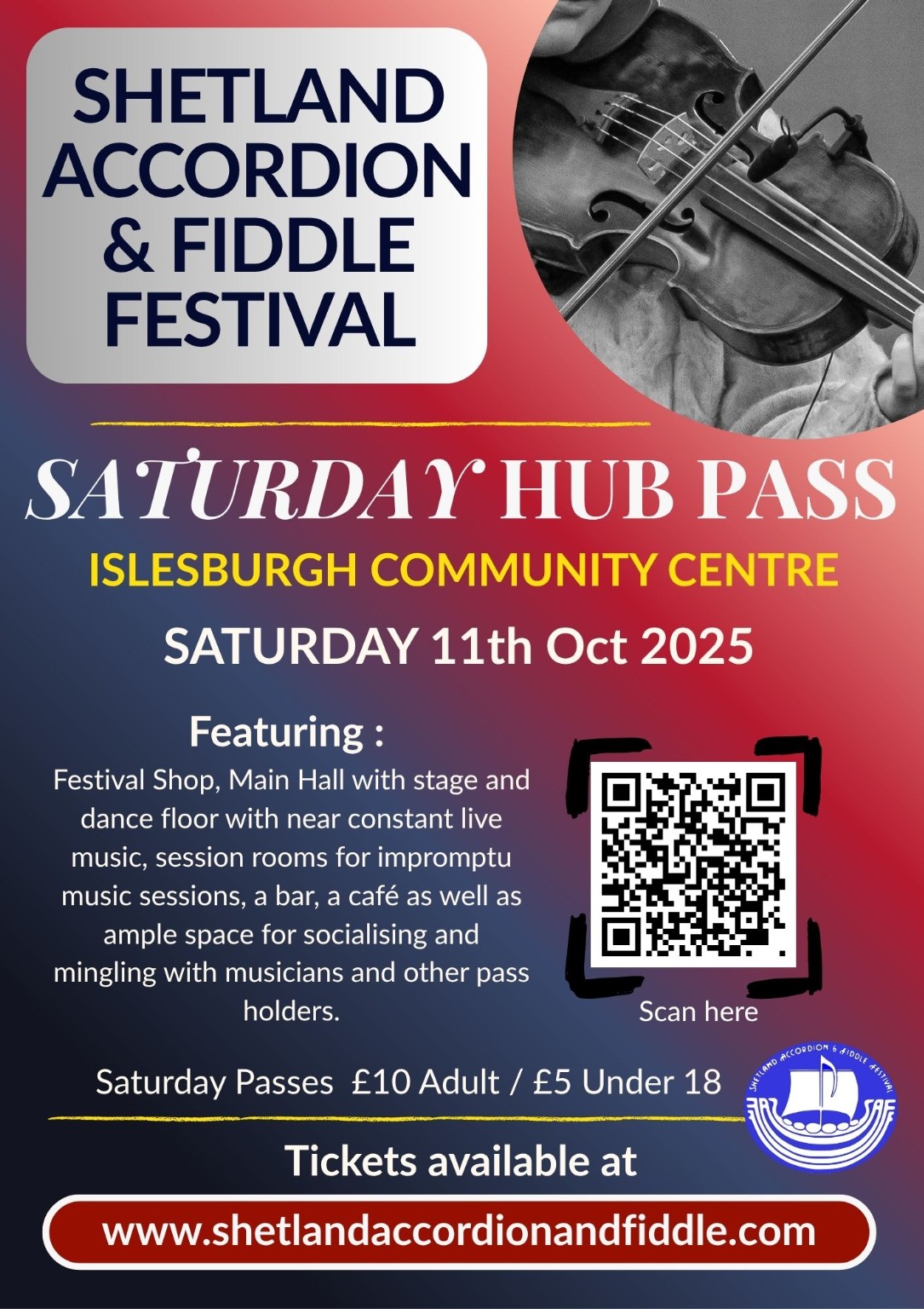 Festival Hub Pass - Saturday ONLY | Shetland Accordion and Fiddle Club ...